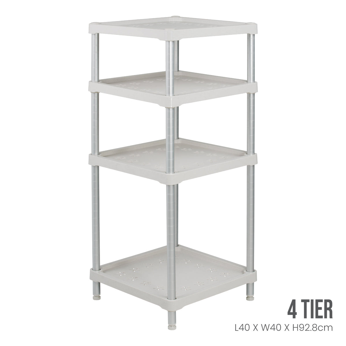 4 TIER PLASTIC RACK 0124SQ400X400X928MM (HFH6831) | TOYOGO Singapore ...