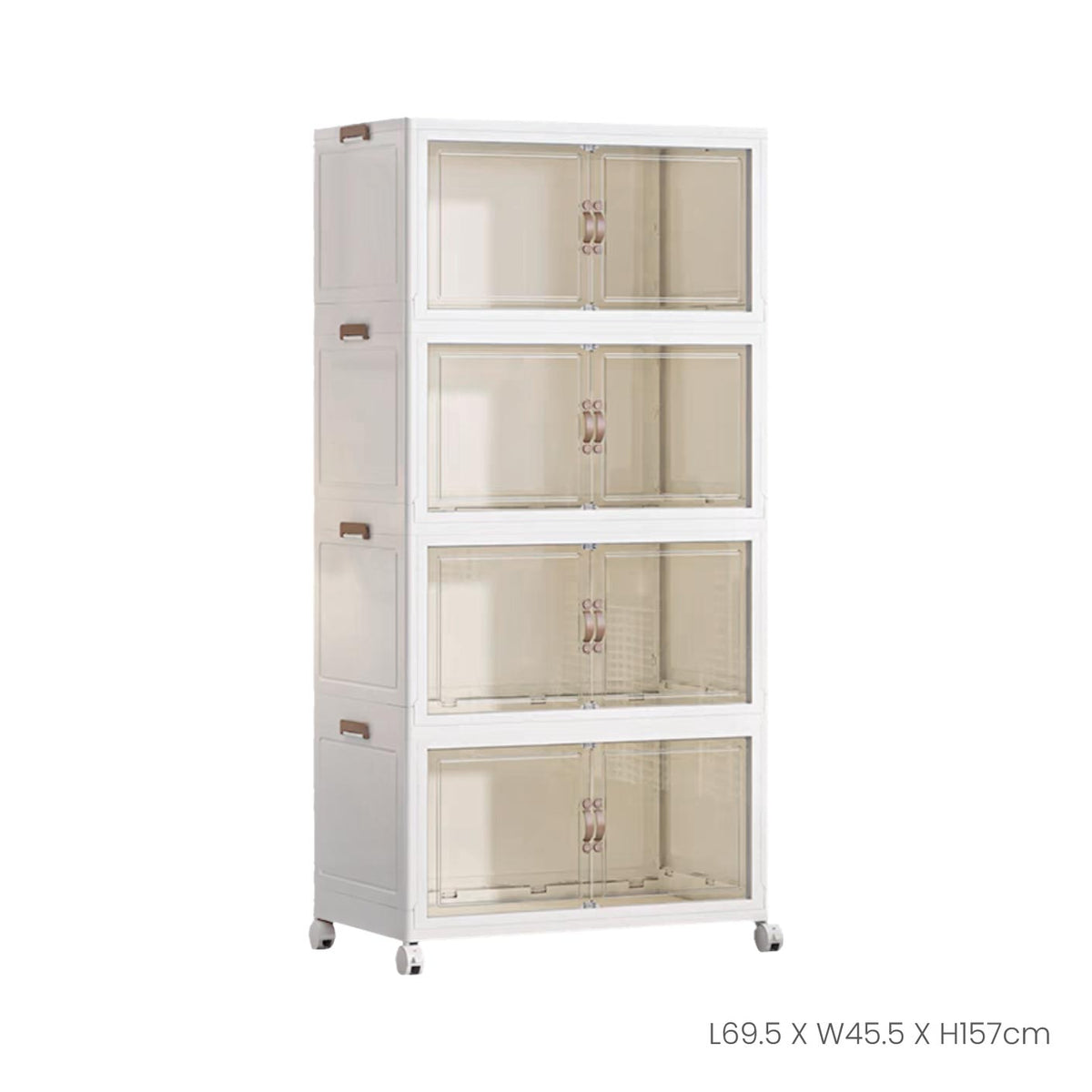 MULTI PURPOSE STORAGE 4 TIER-8D-4WHEELS CABINET L69.5XW45.5XH157CM ...