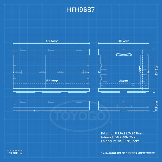 COLLAPSIBLE BOX L590XW395XH345MM (HFH9687) | TOYOGO Singapore – TOYOGO ...